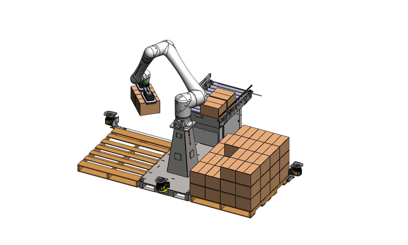 MACcoPAL FANUC Cobot Palletizer for Boxes - MESH Automation